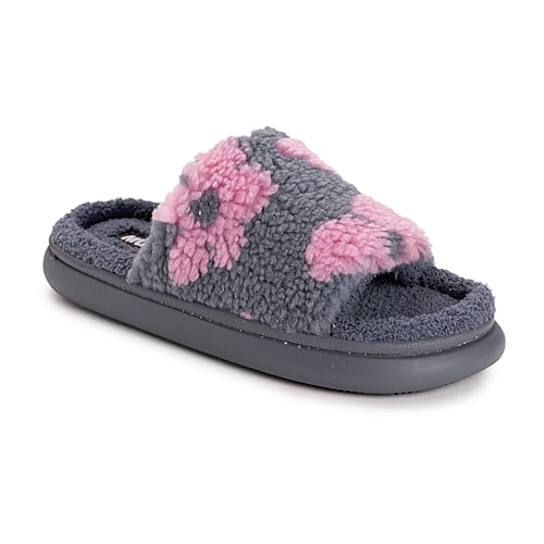 Click here for Muk Luks Womens Marsai Slipper - Grey/pink prices