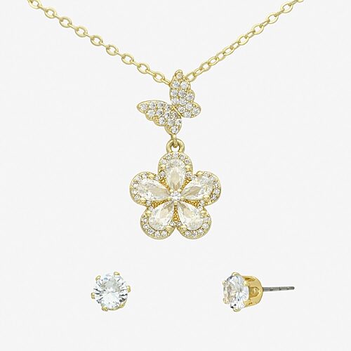 Click here for Sparkle Allure Womens Cubic Zirconia 14K Gold Over... prices