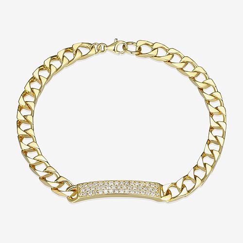 Click here for Mens 18K Gold Over Silver Sterling Silver 8 Inch S... prices