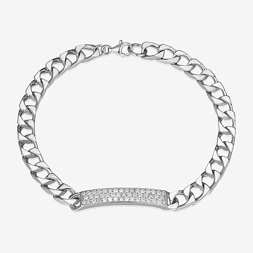 Click here for Mens Sterling Silver 8 1/2 Inch Solid Link Round I... prices