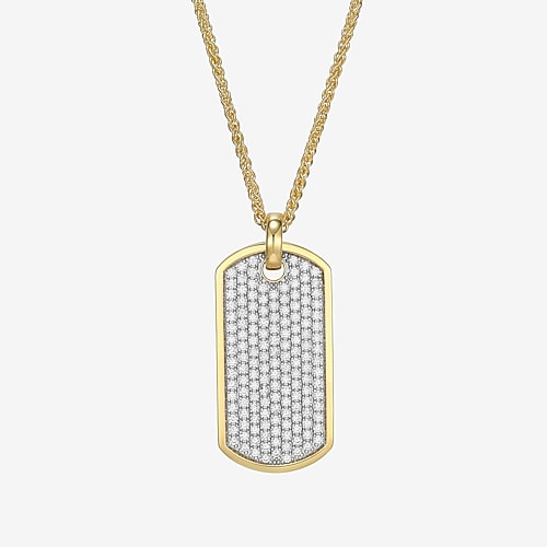 Click here for Mens 3 3/4 CT. T.W. Cubic Zirconia 18K Gold Over S... prices