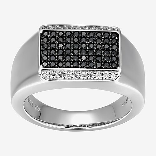 Click here for Mens 1 1/5 CT. T.W. Simulated Cubic Zirconia Sterl... prices