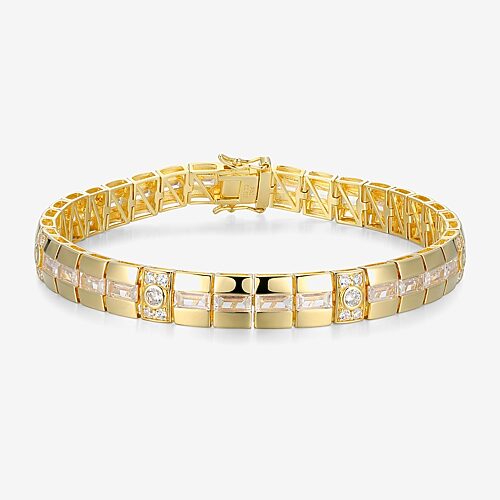 Click here for Mens 18K Gold Over Silver Solid Round 8 1/2 Inch L... prices