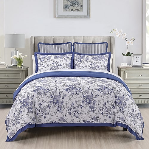 Laurel Manor Toile Garden Comforter Set  One Size  Multiple Colors