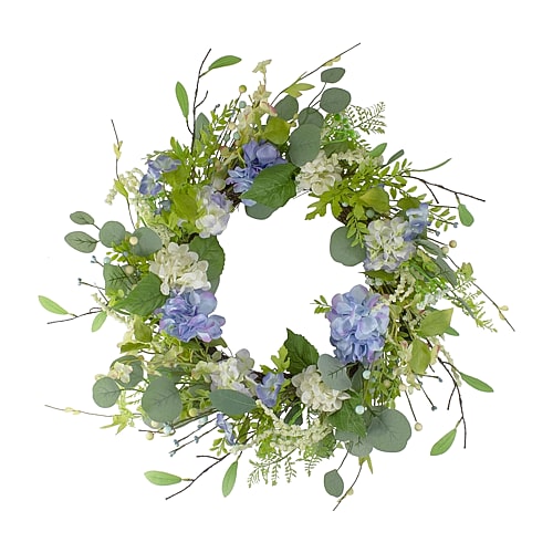 Click here for Northlight 26in Eucalyptus And Hydrangea Fern Blue... prices