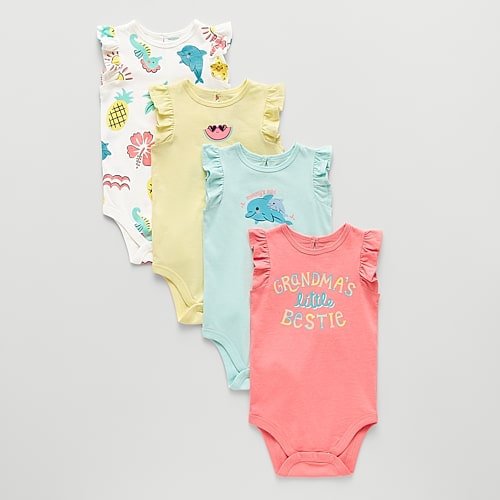 Click here for Okie Dokie Baby Girls Round Neck Sleeveless 4-pc.... prices