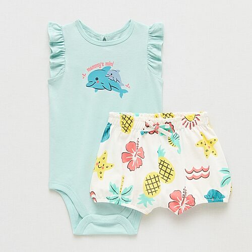 Click here for Okie Dokie Baby Girls 2-pc. Short Set  Newborn  Bl... prices