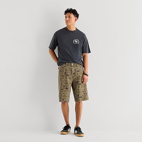 Click here for Arizona Baggy Fit Mens 12 Denim Short  38  Green prices