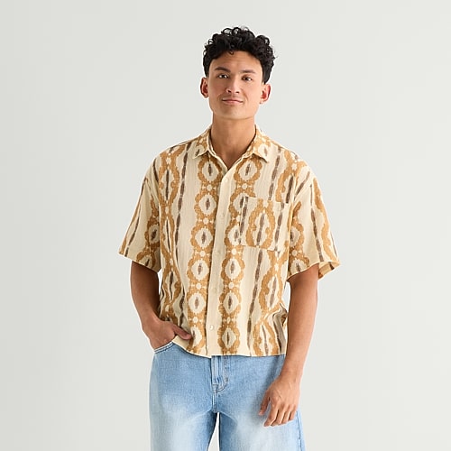 Click here for Arizona Mens Short Sleeve Regular Fit Button-Down... prices