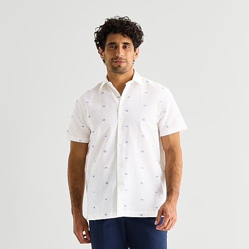 Click here for Stafford Linen Blend Mens Short Sleeve Regular Fit... prices