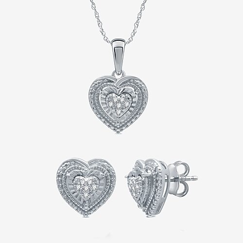 Click here for Womens 1/10 CT. T.W. Natural White Diamond Sterlin... prices