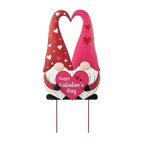 Click here for Glitzhome 30H Valentines Gnome Couple Stake Holida... prices