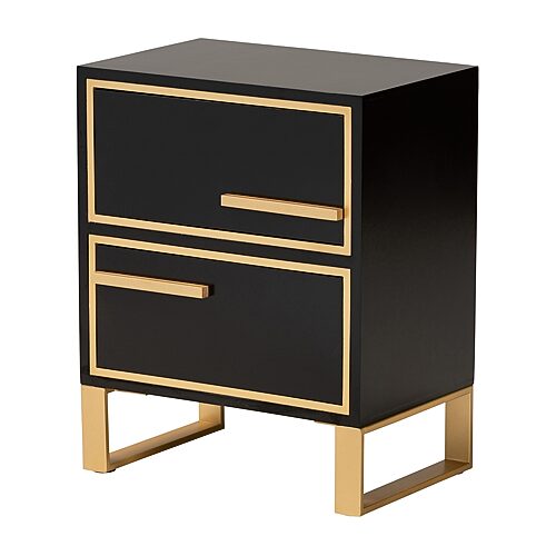 Furniture Giolla 11.8 Metal Contemporary End Table - Black