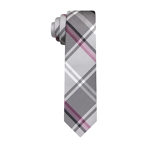 Click here for J. Ferrar Plaid Tie  One Size  Silver prices