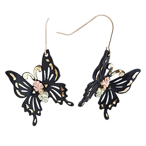 Click here for Black Hills Gold Womens Butterfly Drop Earrings  O... prices