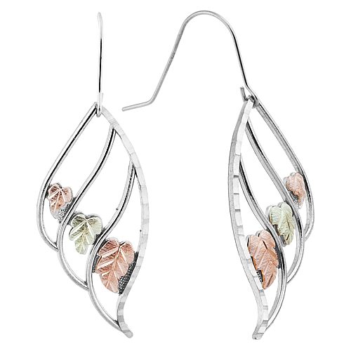 Click here for Black Hills Gold Womens Sterling Silver Flower Dro... prices