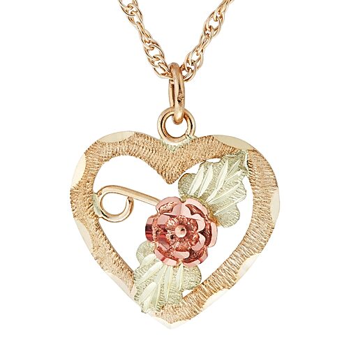 Click here for Black Hills Gold Womens 10K Tri-Color Gold Heart 1... prices