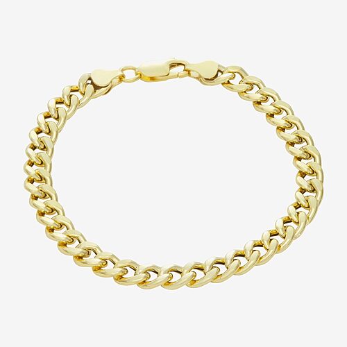 Click here for Made In Italy Mens 14K Gold Over Silver 8 Inch Hol... prices
