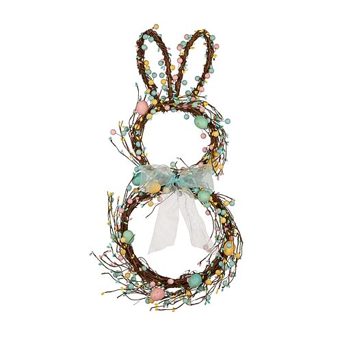 Click here for Glitzhome Nordic Frost 24.5 Easter Bunny Shaped Wr... prices