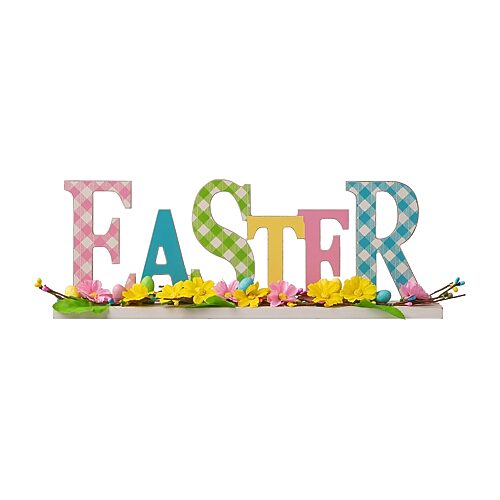 Glitzhome 16L Wooden Easter Table Decor - Multi