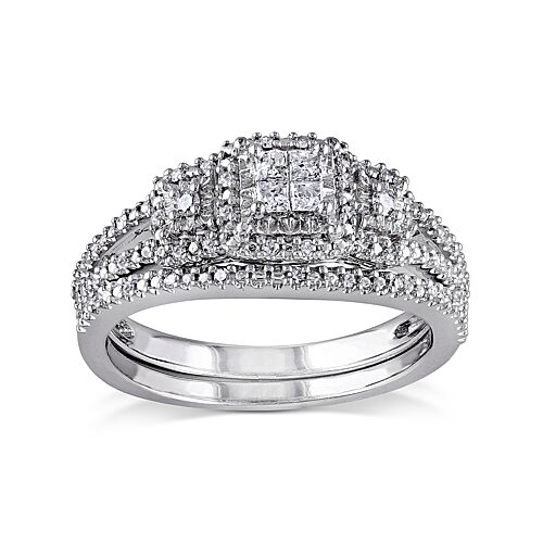 Click here for 1/4 CT.T.W. Natural Diamond Sterling Silver 3-Ston... prices