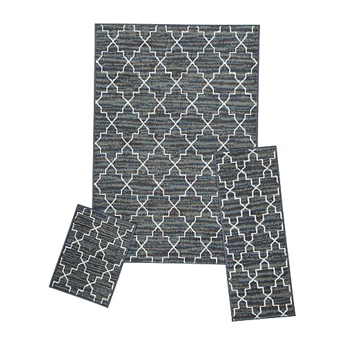 Click here for Achim Crosshatch Capri 3pc. Rug Set prices