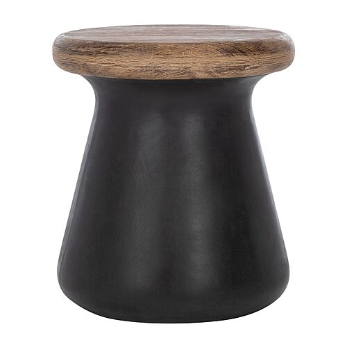 Click here for Button Concrete Accent Stool - Black prices