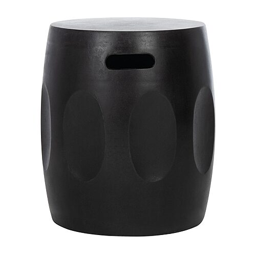 Click here for Zuri Concrete Accent Stool - Black prices