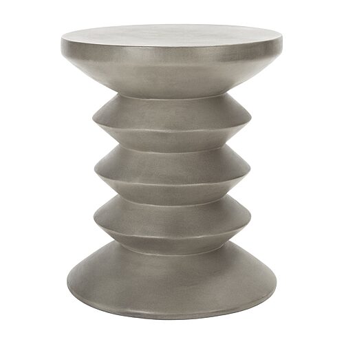 Click here for Benaya Concrete Accent Stool - Dark grey prices