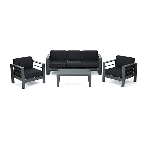 Click here for Cape 4-pc. Conversation Set  One Size  Black prices