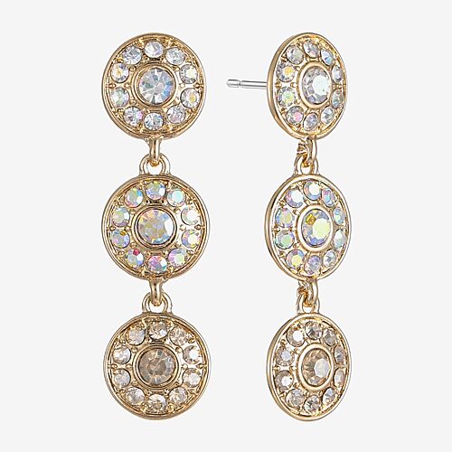 Click here for Monet Jewelry Womens Glass Round Hypoallergenic Dr... prices