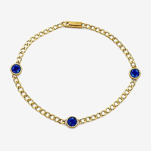 Click here for Lab Created Gemstone 14K Gold Over Silver 7.5 Inch... prices