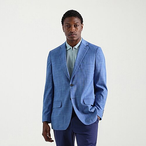 Click here for Haggar JMH Tailored Plaid Mens Windowpane Stretch... prices