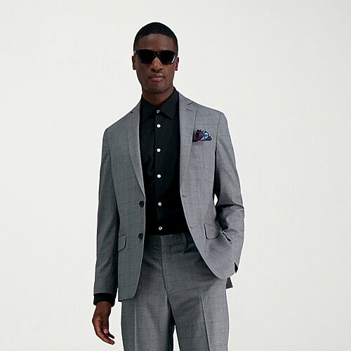 Click here for Haggar JMH Glen Mens Stretch Fabric Slim Fit Plaid... prices