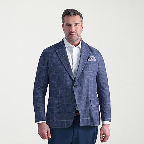 Click here for Haggar Mens Big and Tall Windowpane Classic Fit Sp... prices