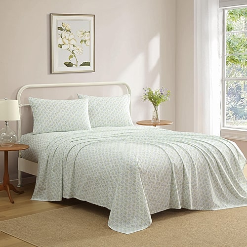 Click here for Laura Ashley Cotton Percale Sheet Set  One Size  B... prices