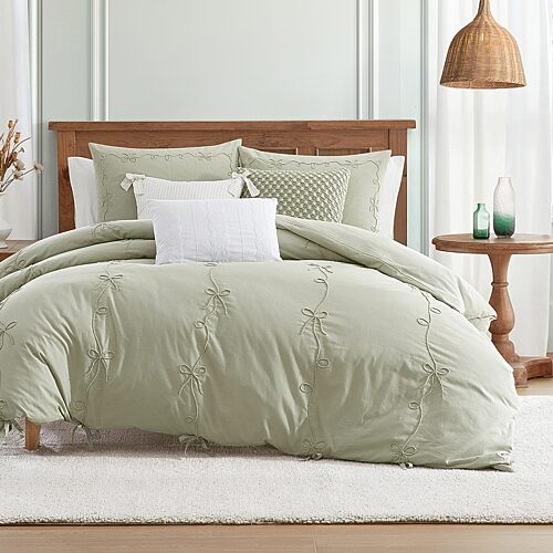 Click here for Peri Home Sasha Bows Embroidered 3-Pc. Comforter S... prices