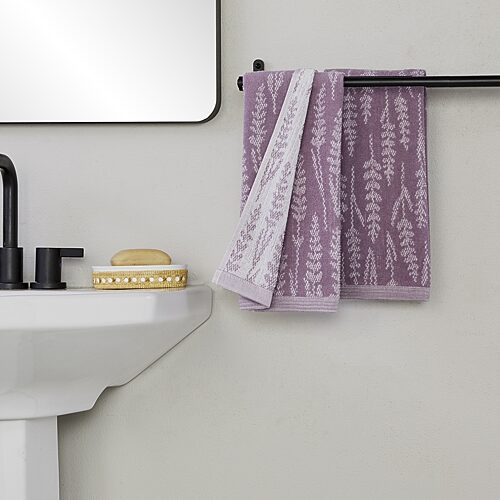 Click here for Skl Home Lavender Silhouette Jacquard Curved 2-Pie... prices