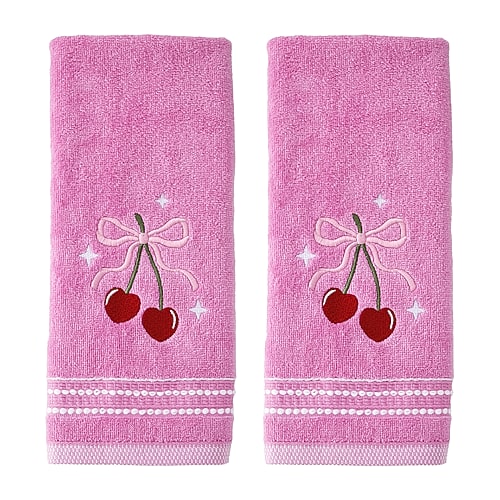 Click here for Saturday Knight Cherry Hearts 2-pc. Hand Towel  On... prices