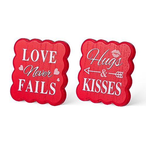 Click here for Glitzhome 6 Wooden Valentines Day Tabletop Decor... prices