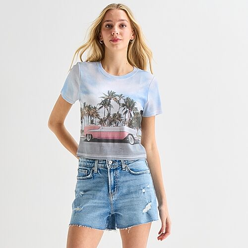 Click here for Car Baby Tee Womens Juniors Crew Neck Short Sleeve... prices