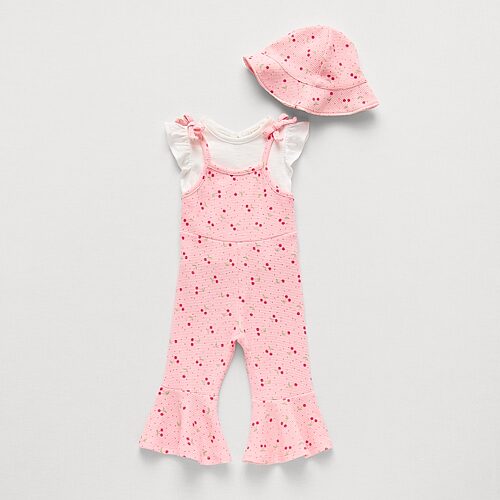 Click here for Btween Baby Girls 3-pc. Jumpsuit Set  24 Months  P... prices