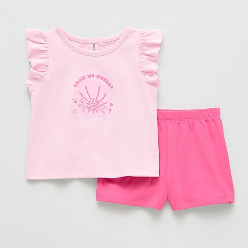 Click here for Okie Dokie Baby Girls 2-pc. Short Set  Newborn  Pi... prices
