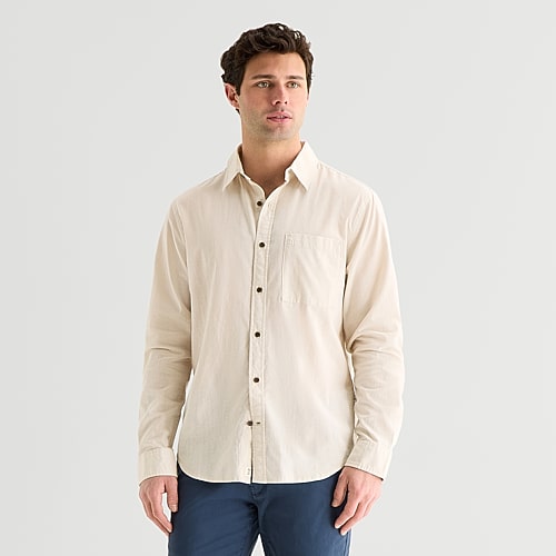Click here for mutual weave Mens Long Sleeve Regular Fit Button-D... prices