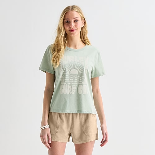 Click here for Hurley Womens Juniors Crew Neck Short Sleeve Regul... prices