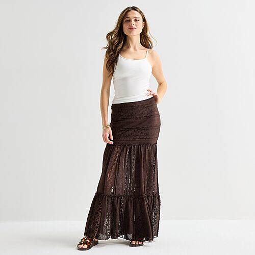 Click here for Forever 21 Womens Juniors Maxi Skirt  X-small  Bro... prices
