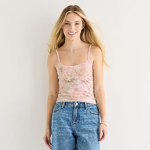 Click here for Arizona Womens Juniors Scoop Neck Sleeveless Tank... prices