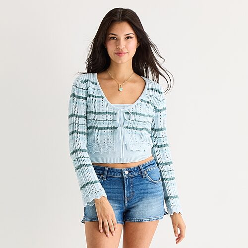Click here for Arizona Womens Juniors V Neck Long Sleeve Cardigan... prices