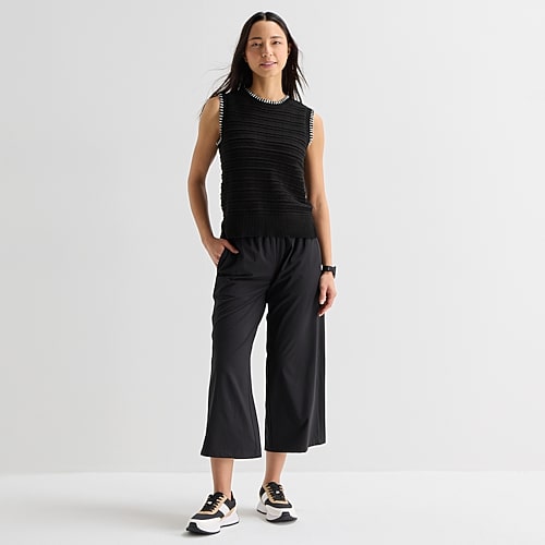 Click here for Stylus Womens Wide Leg Mid Rise Cropped Pant  X-sm... prices