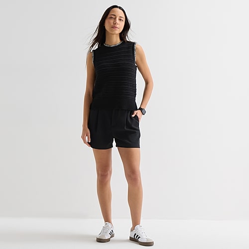 Click here for Stylus Womens High Rise Pull-On Short  Medium  Bla... prices